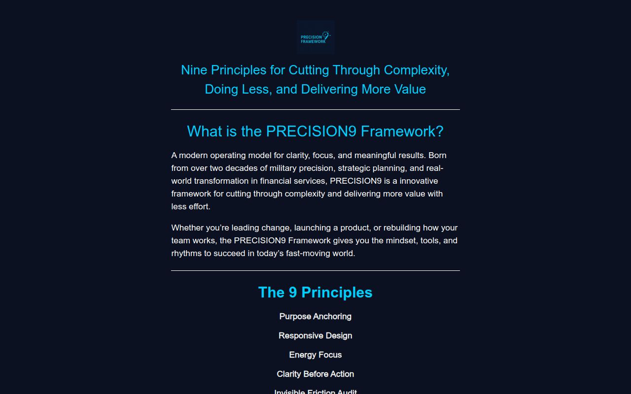 PRECISION9 Framework
